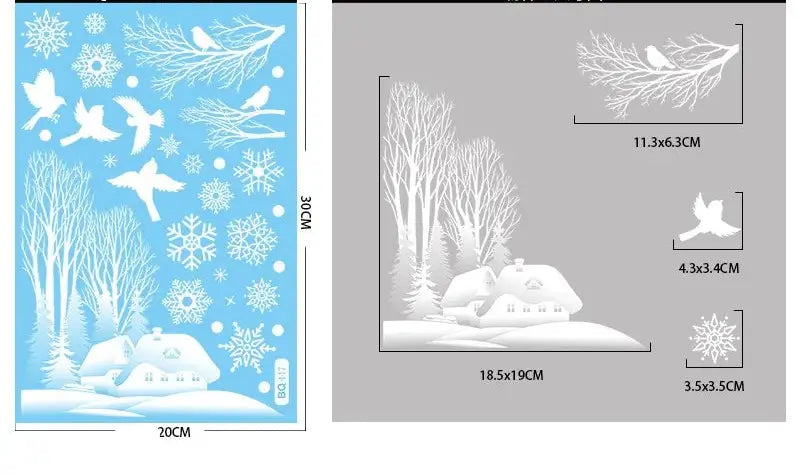 Stickers Noël neige - Noël Lumineux